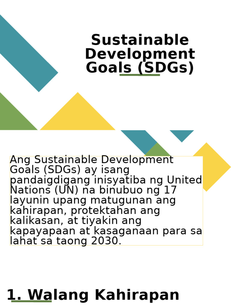 Sustainable Development Goals | PDF