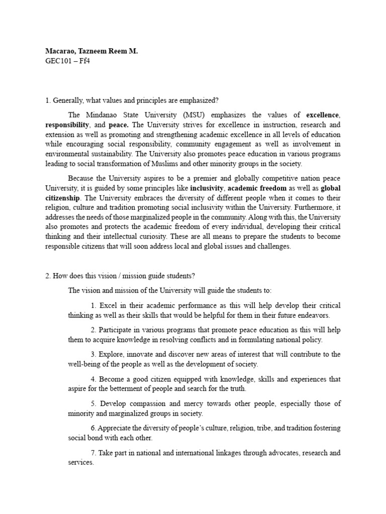 GEC101 Assignment - MACARAO, Tazneem Reem M. | PDF | Social Psychology