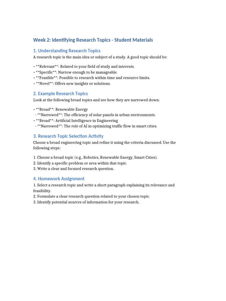 writing research questions | PDF