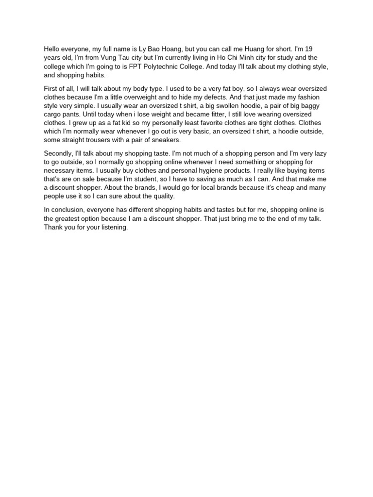 LyBaoHoang PS38288 SD19312 Topic1 | PDF