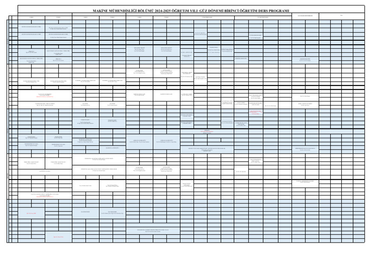 2024 2025 Ders Programi Guz I Ogretim 091024 | PDF