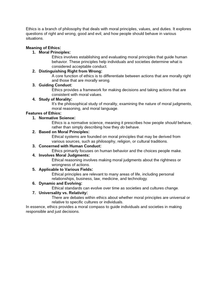 Understanding Ethics: Principles and Values | PDF