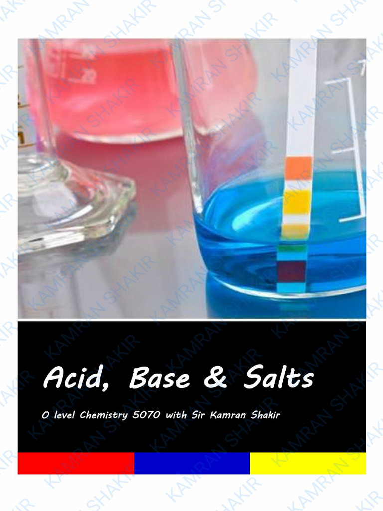Acid Base and Salts Notes | PDF