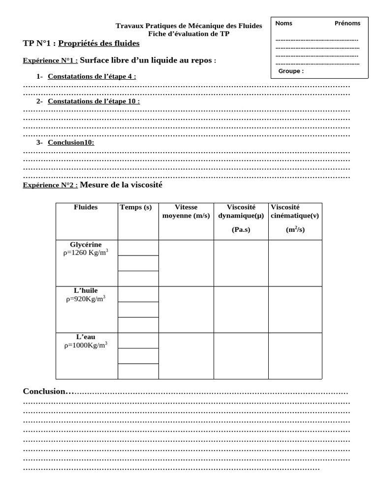 Fiche de TP N°1 | PDF