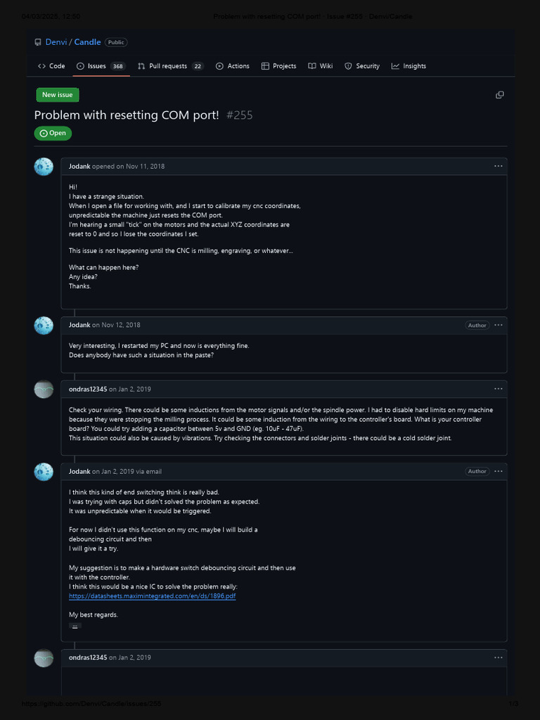 Problem with resetting COM port! · Issue #255 · Denvi_Candle | PDF ...