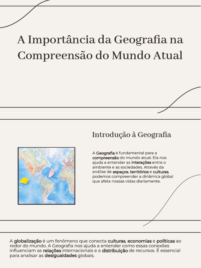 Slidesgo A Importancia Da Geografia Na Compreensao Do Mundo Atual 2025022519061760xb | PDF
