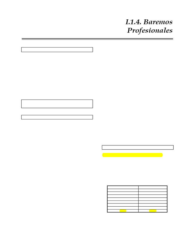 Baremos | PDF | edificio | Presupuesto
