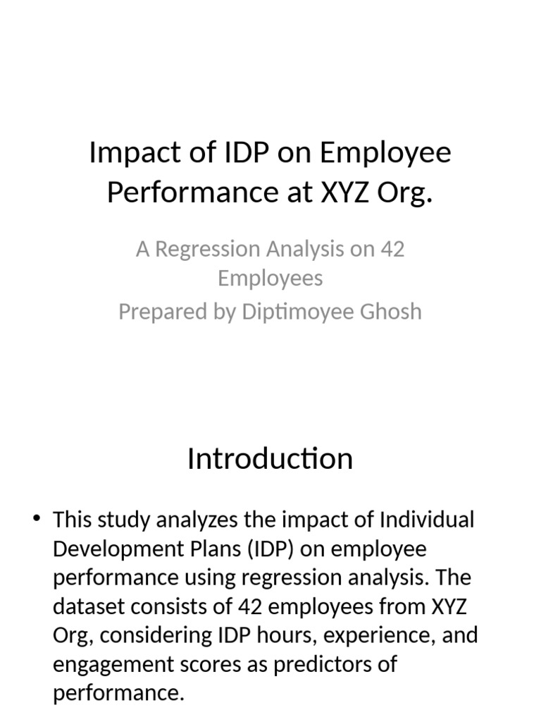 Impact of IDP Presentation | PDF