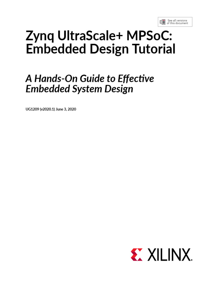 Ug1209 Embedded Design Tutorial | PDF | System On A Chip | Embedded System