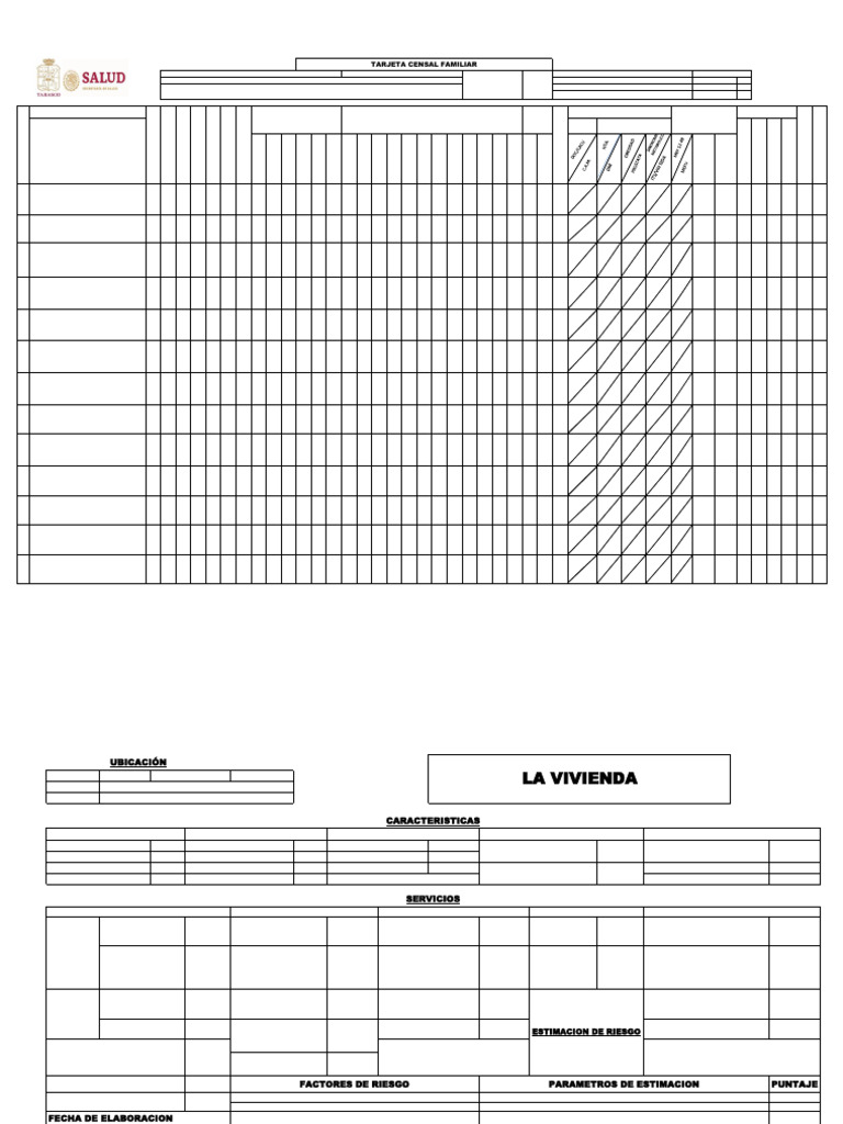 2.-Formato de Tarjeta Censal 2018 PDF | PDF