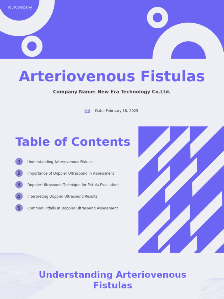 Arteriovenous Fistula Assessment On Doppler Ultrasound | PDF | Medical ...