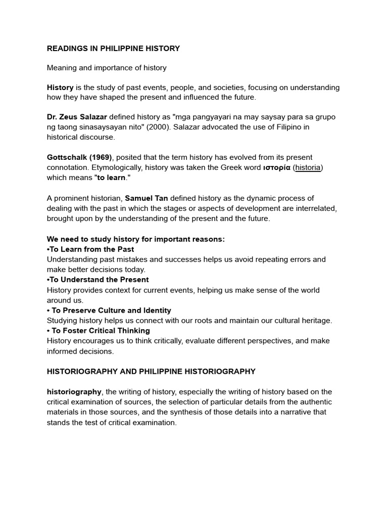 Readings in Philippine History | PDF | Philippines | Historiography