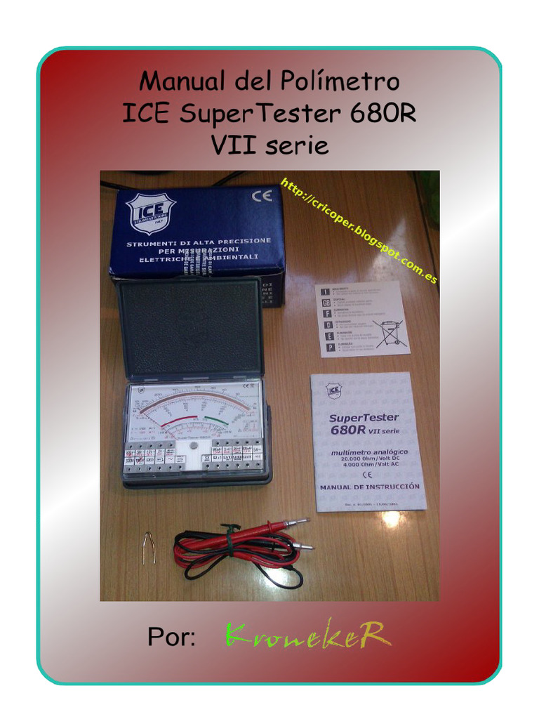 Manual ICE Supertester 680 R VII Serie (KronekeR) | PDF