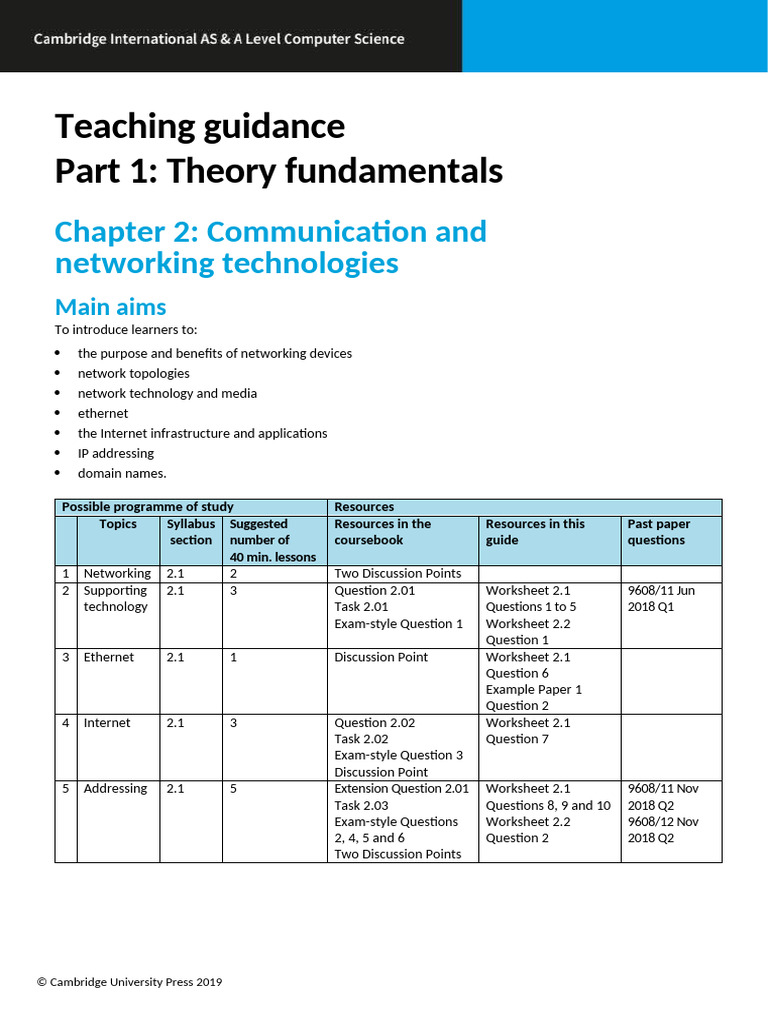 Chapter 2 Teaching Guidance | PDF | Ip Address | Domain Name System