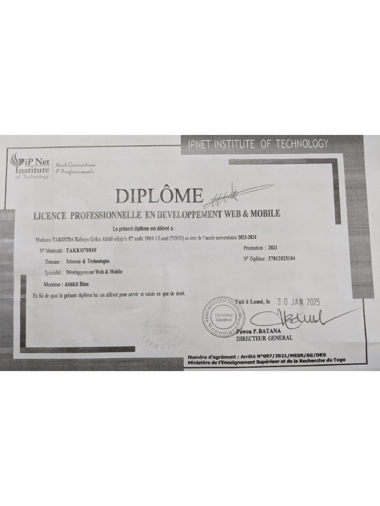 Diplôme | PDF