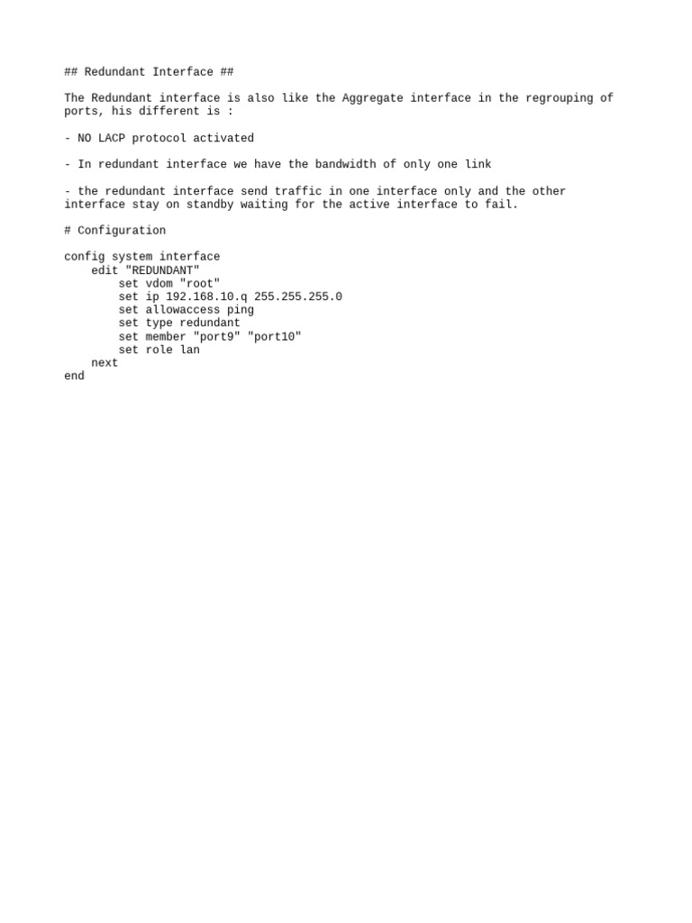 Redundant Interface | PDF
