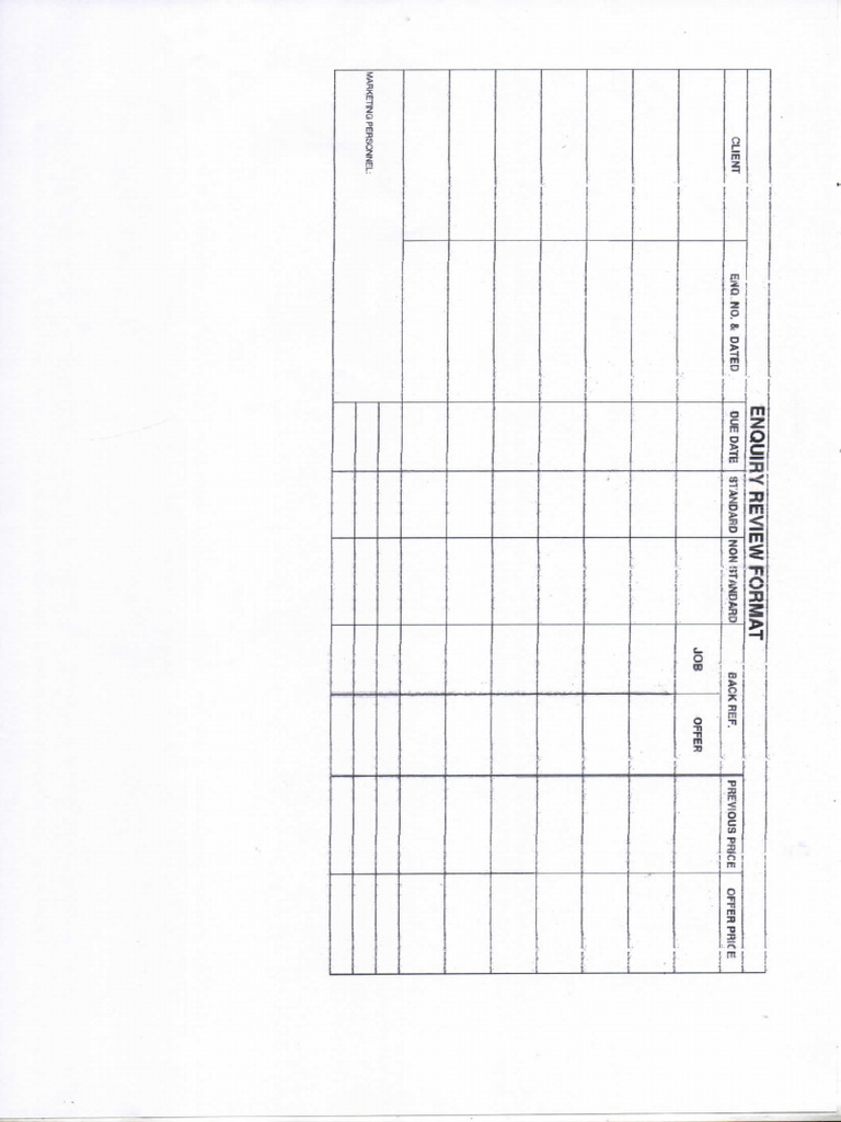 Enq Review Sheet | PDF