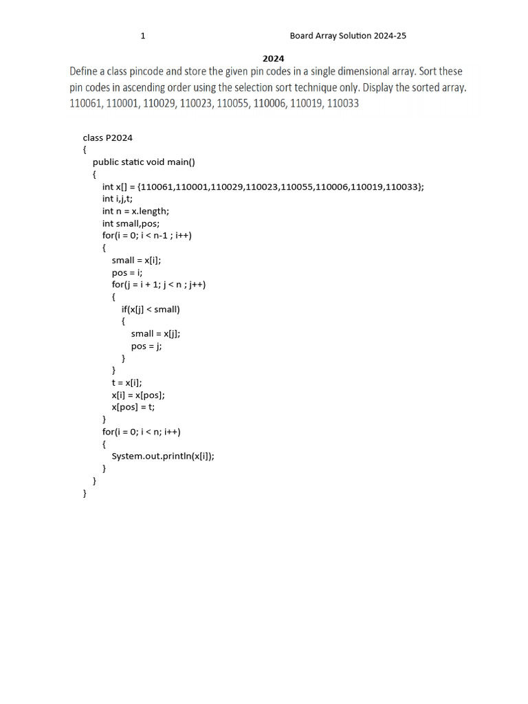 Final Array Assignment Solution 2024-25 | PDF | Computer Programming | Software Engineering