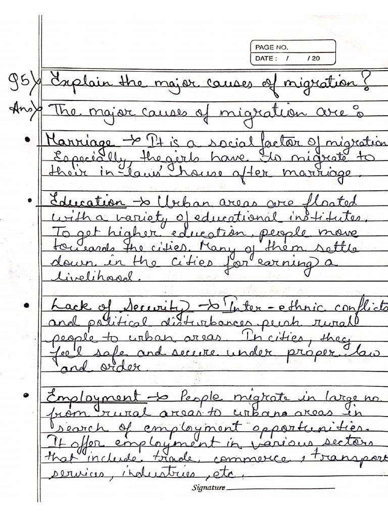 Class VIII Migration and Urbanization | PDF