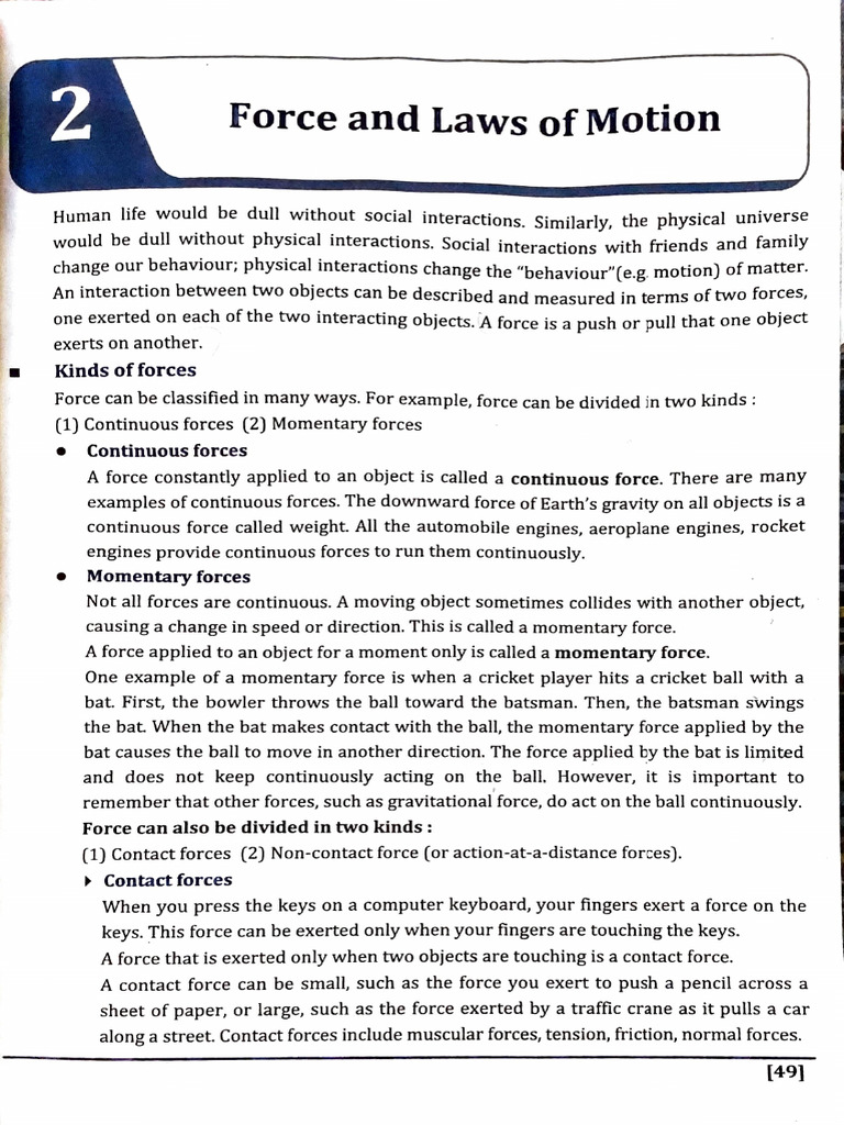 Force and Laws of Motion p1 | PDF | Force | Momentum