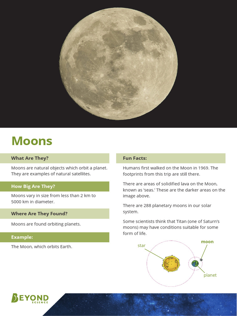 Understanding Moons: Facts & Sizes | PDF