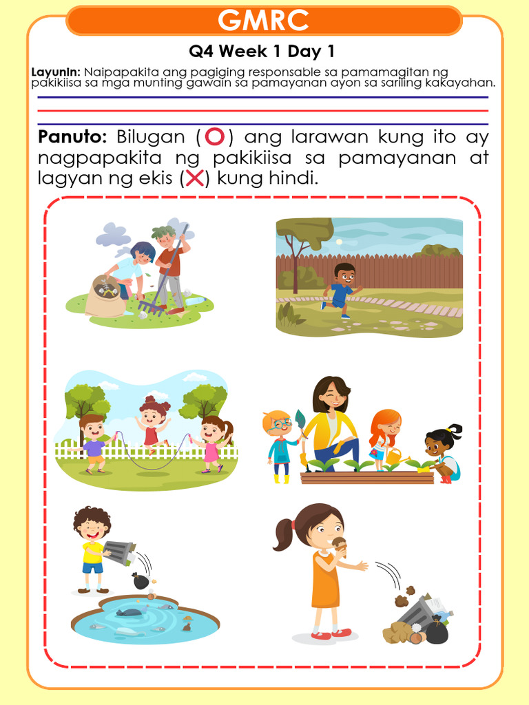 Q4 GMRC WORKSHEET Week 1 | PDF