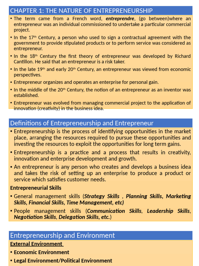 CHAPTER 1 To 3 Entre | PDF | Entrepreneurship | Partnership