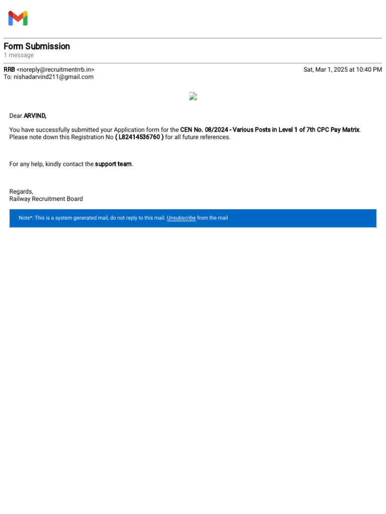 Gmail - Form Submission | PDF