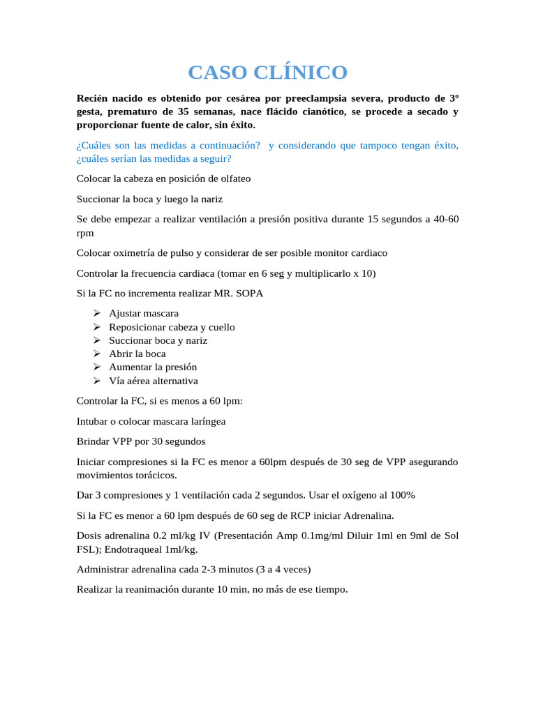 Caso Clínico Pediatria. CCMC | PDF