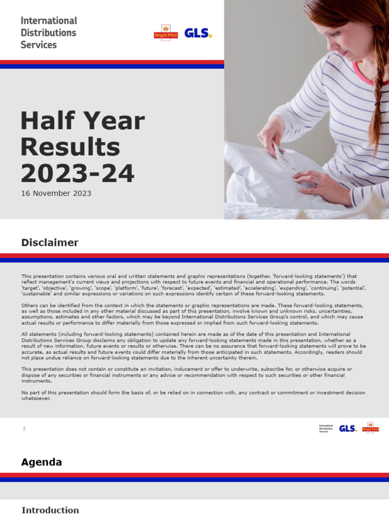 Ids PLC h1 2023 24 Results Analyst Presentation 16-11-23 | PDF | Defined Benefit Pension Plan ...