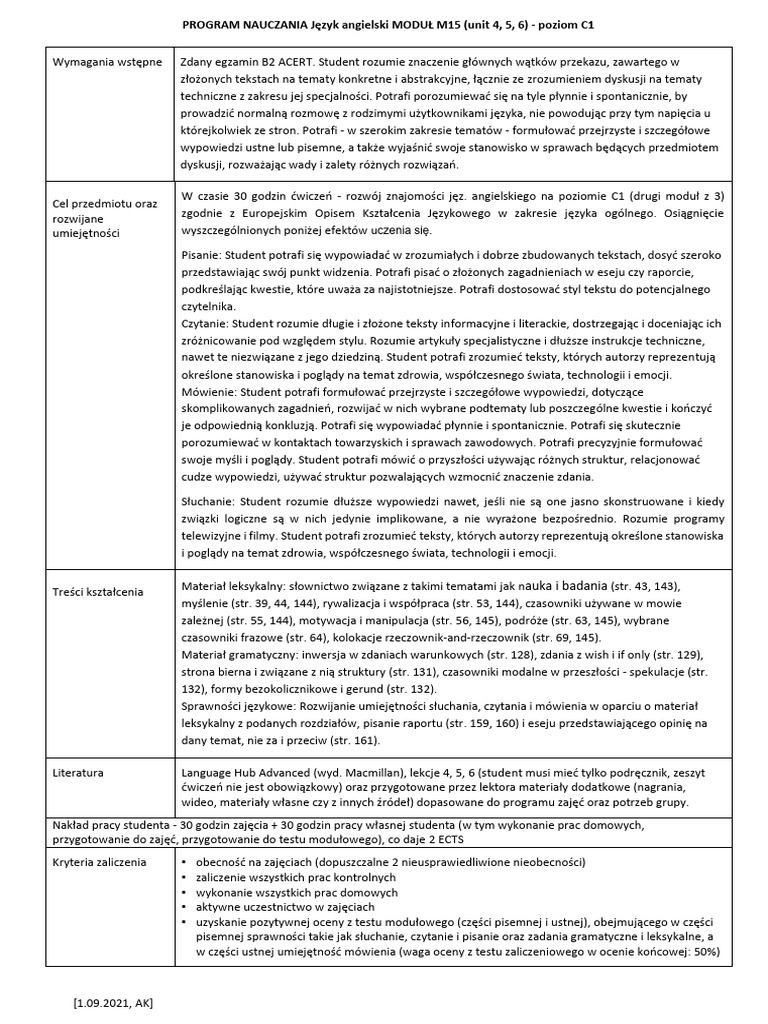 Hub-program-M15-C1 | PDF