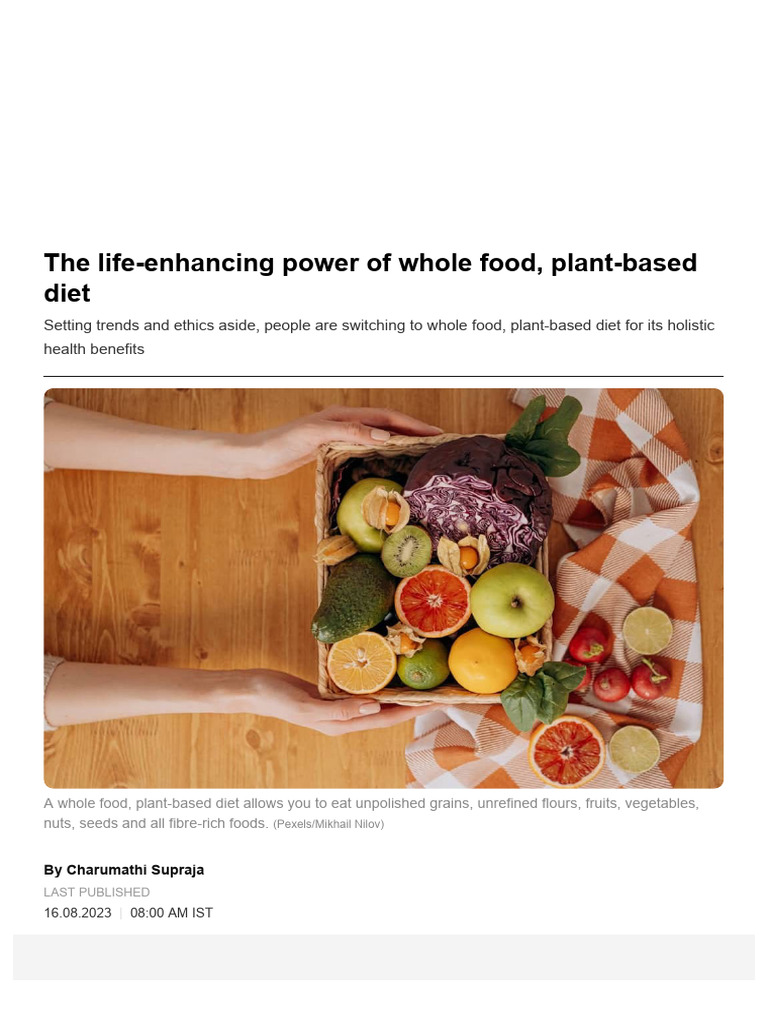 The Life Enhancing Power of Whole Food Plant Based Diet Mint Lounge ...