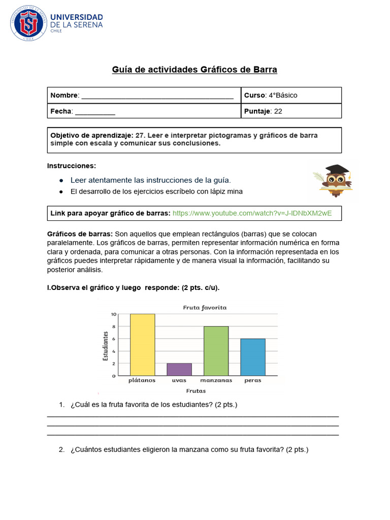 Actividades de Gráficos de Barras para Niños | PDF | Aprendizaje