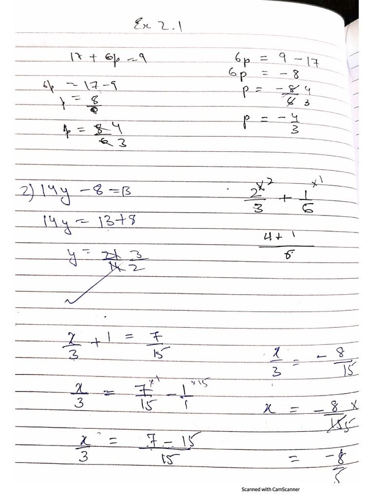 Chapter 2 Linear Equation in One Variable | PDF