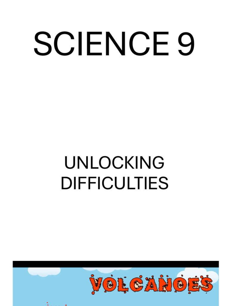 SCIENCE 9 Volcanoes | PDF