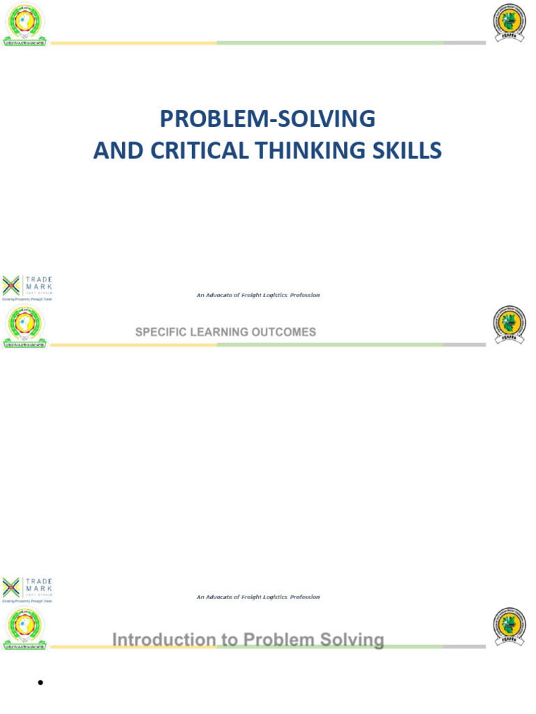 Problem Solving and Critical Thinking Skills | PDF | Critical Thinking ...