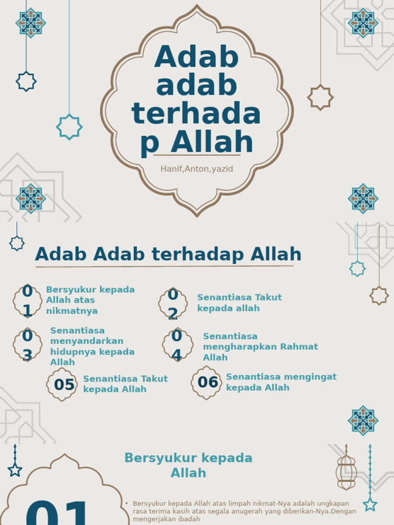 Adab Adab Kepada Allah | PDF