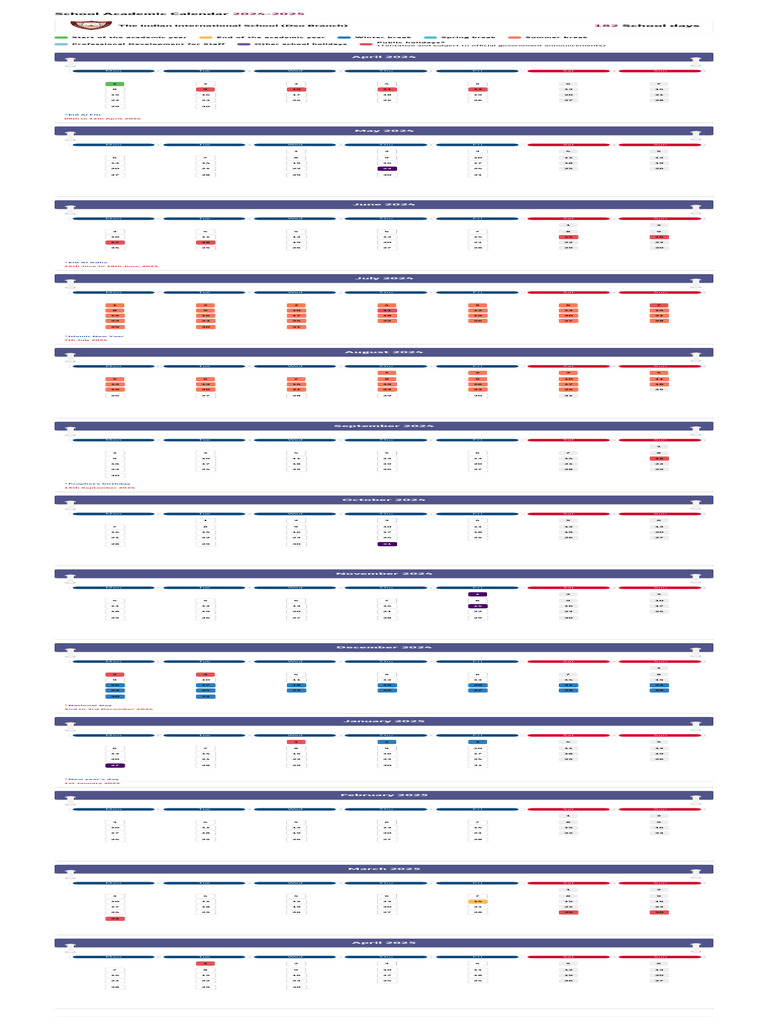 DSO Academic Calendar 2024-2025 | PDF | Holidays | Observances
