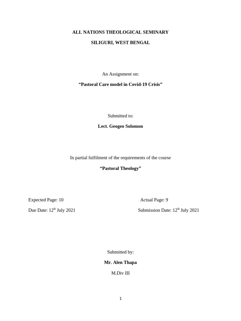 PAstoral Care model | PDF | Funeral