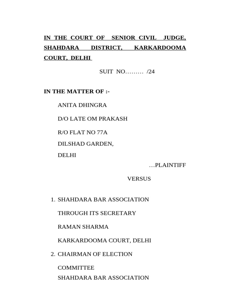 Ex-Parte Interim Injunction Application | PDF | Lawsuit | Injunction