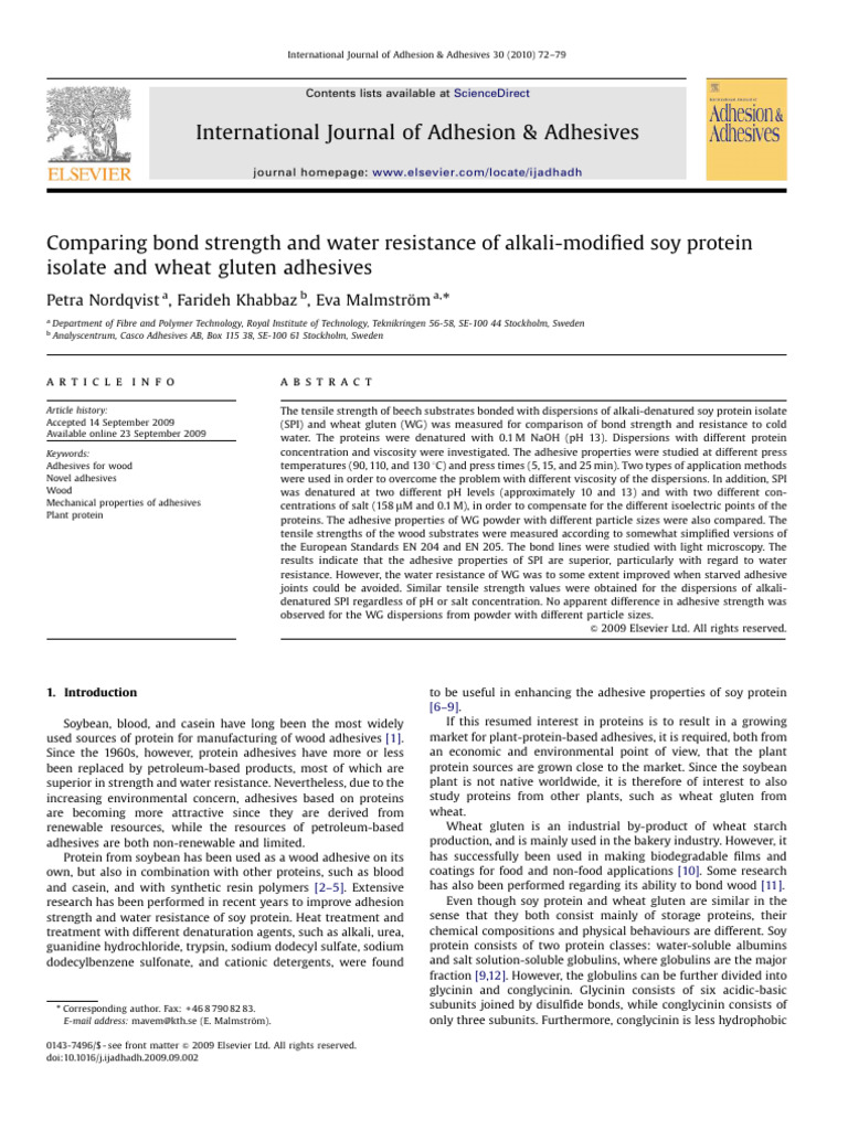 Comparing Bond Strength and Water Resist | PDF | Ph | Sodium Hydroxide