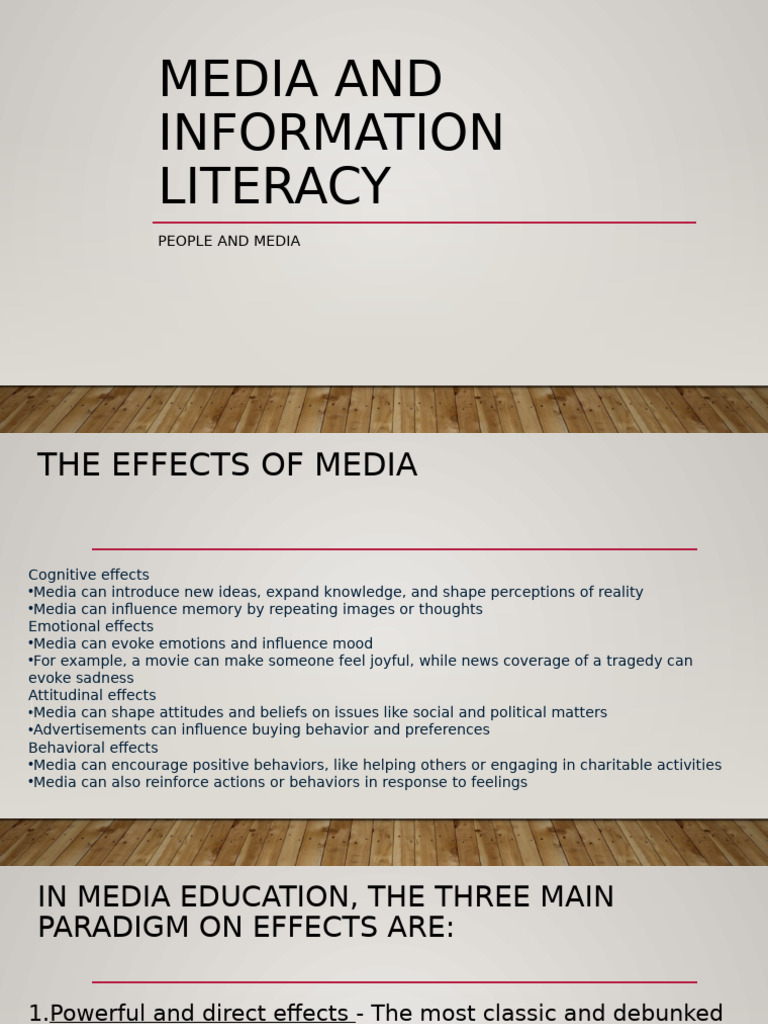 effects of media | PDF | Communication | Psychology
