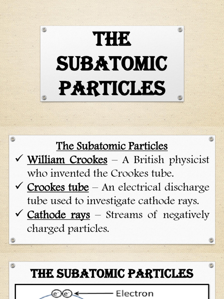 Q3 Lesson 3 The Subatomic Particles | PDF | Ion | Atoms