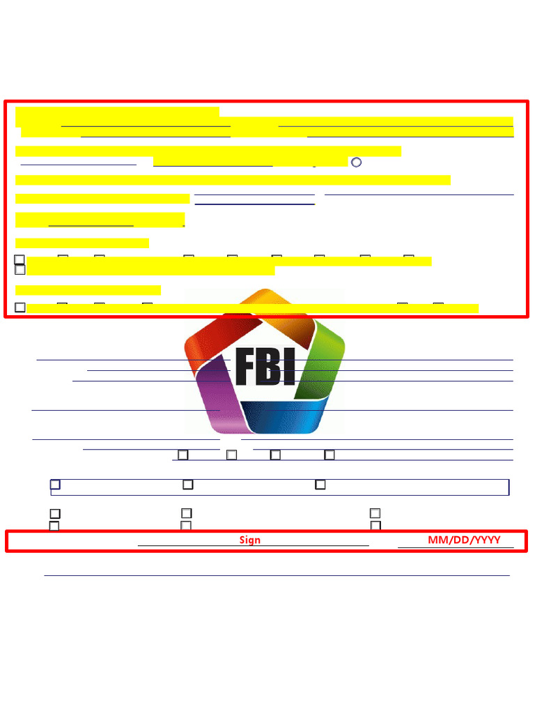 FBI Fingerprint & Application Form Guideline | PDF | Federal Bureau Of ...