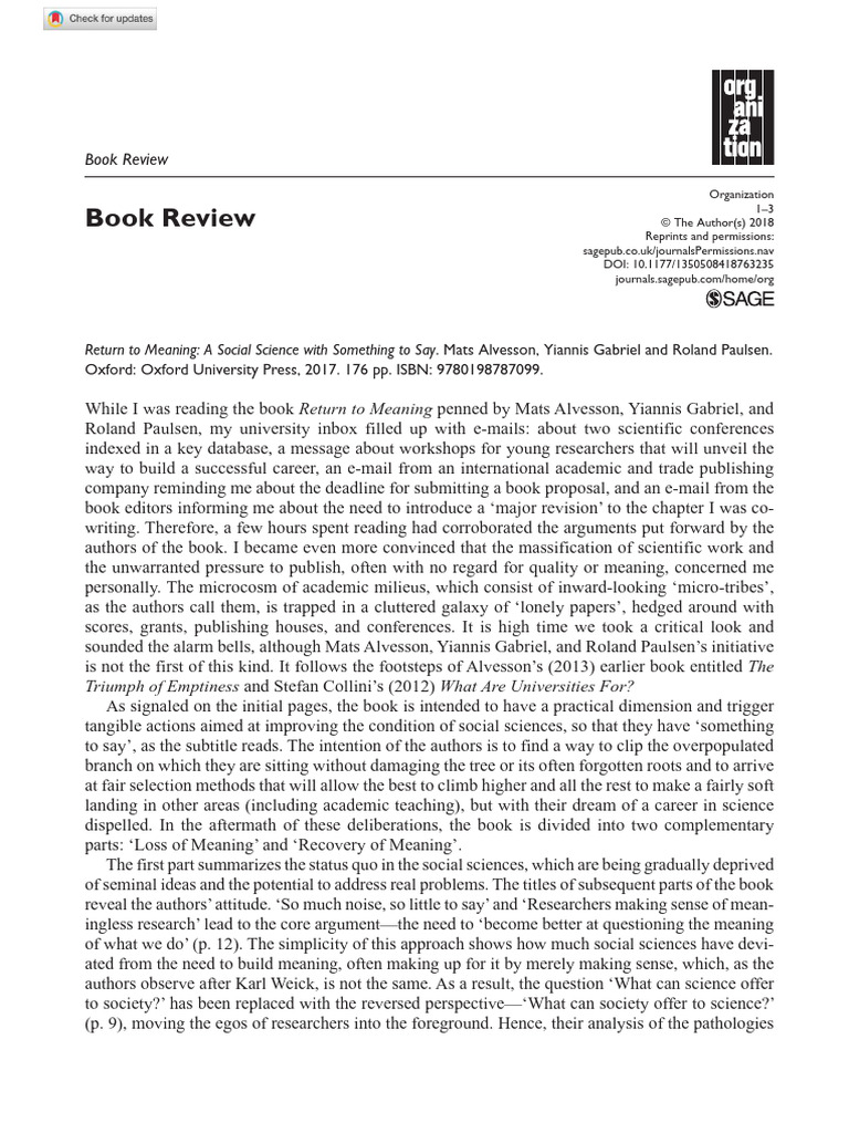 Revitalizing Meaning in Social Sciences | PDF | Science | Social Sciences