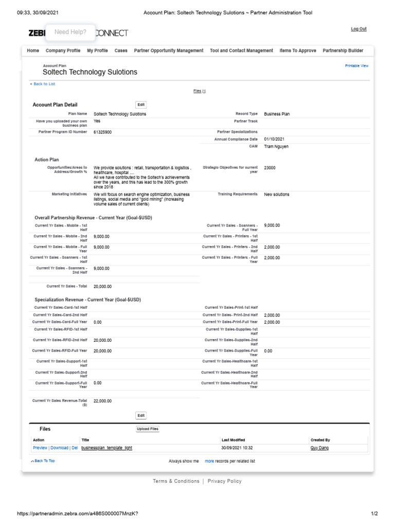 Soltech Technology Account Plan | PDF