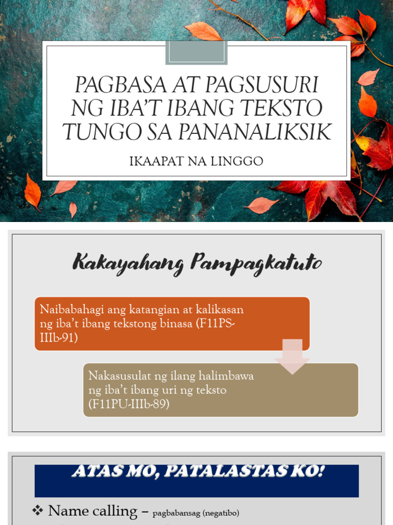 3 at 4 Argumentatibo at Persweysib | PDF