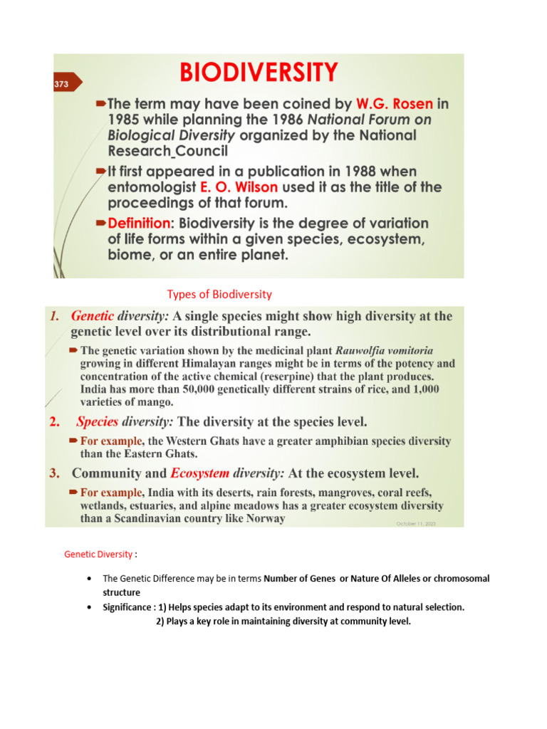 BIODIVERSITY | PDF | Biodiversity | Ecosystem