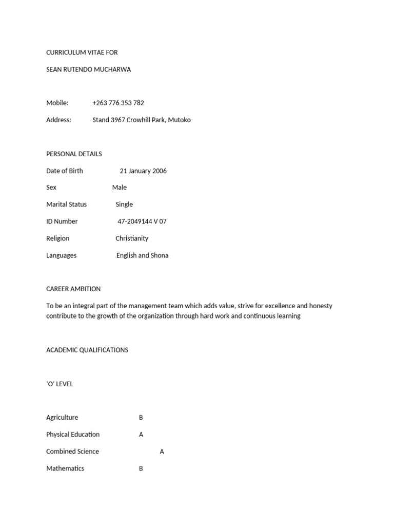 Curriculum Vita-Wps Office | PDF