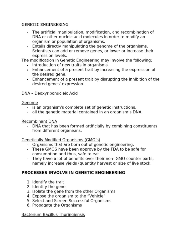 Prelim Genbio2 Rev | PDF | Genetic Engineering | Molecular Cloning